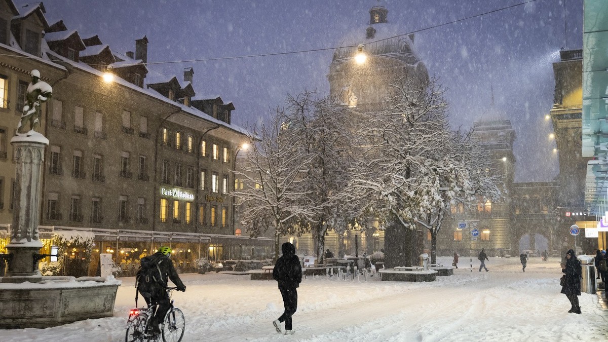 Plus de 20 centimètres de neige sont tombés par endroits en Suisse