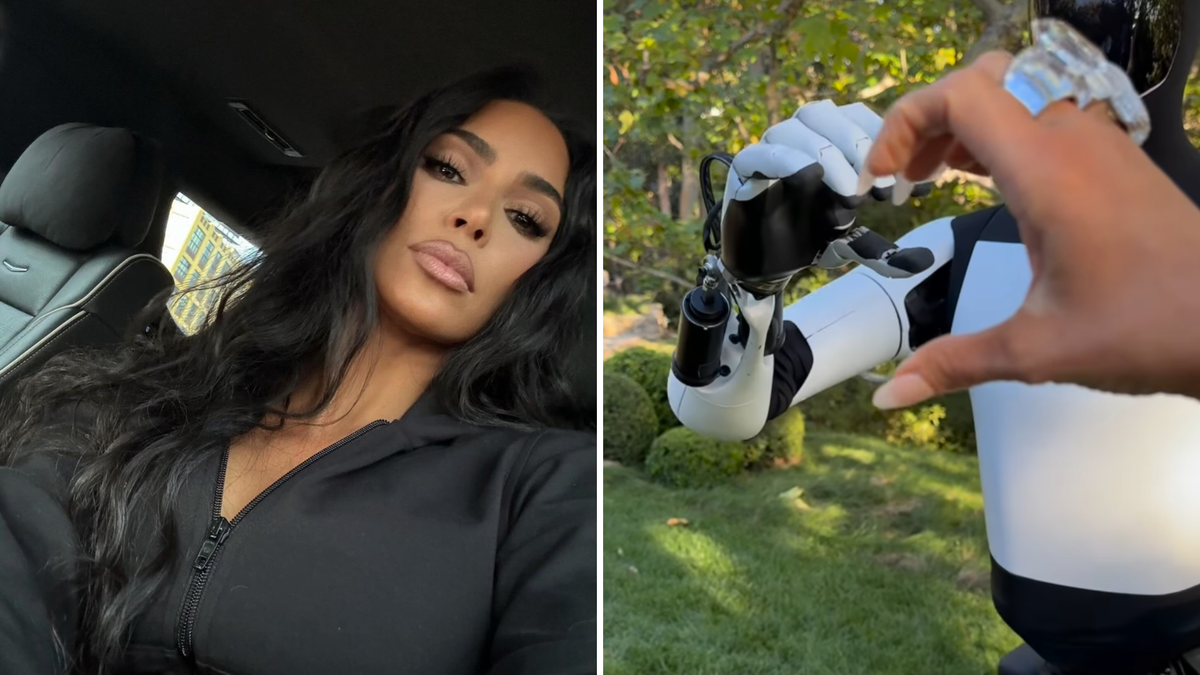 Kim Kardashian fait joujou avec le robot Tesla Optimus