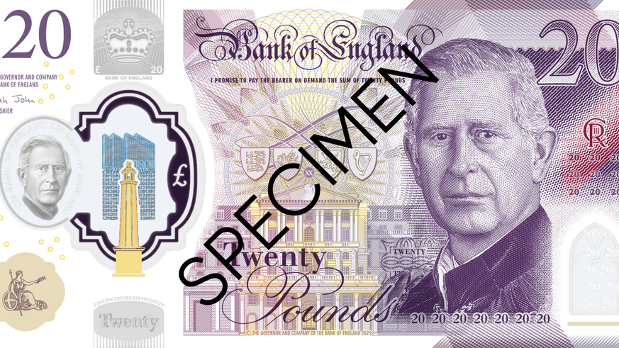 Charles III: les premiers billets de banque à son effigie Charles III: les premiers billets de banque à son effigie