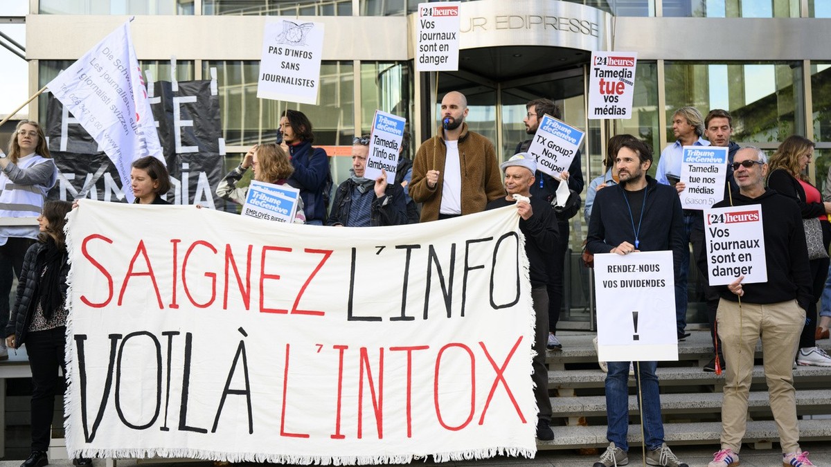 Licenciements chez Tamedia: plus de 70 collaborateurs protestent