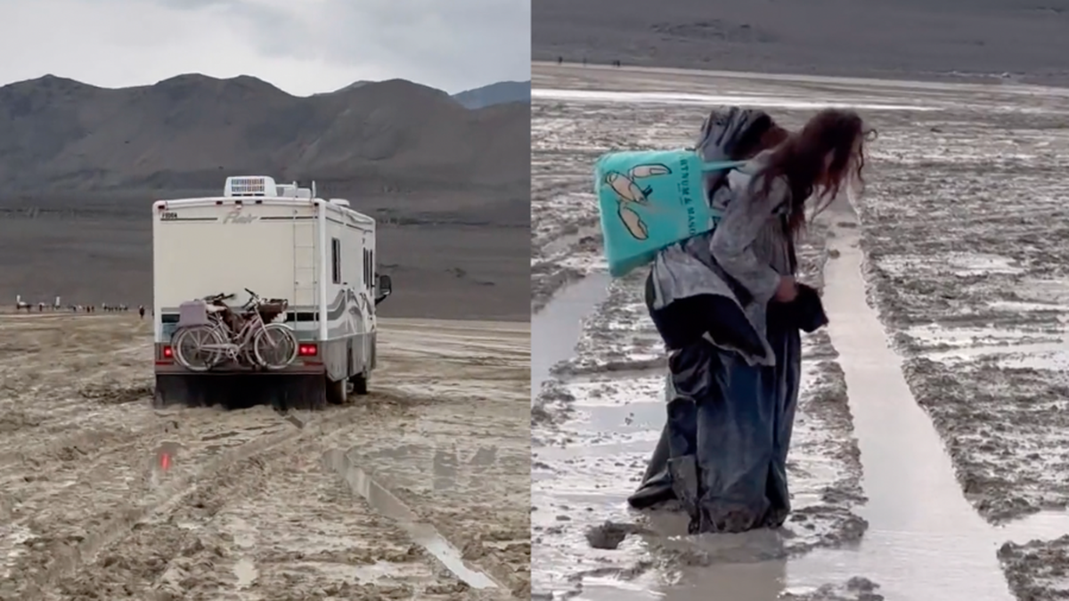Burning Man 2023: les stars et hippies pataugent dans la boue