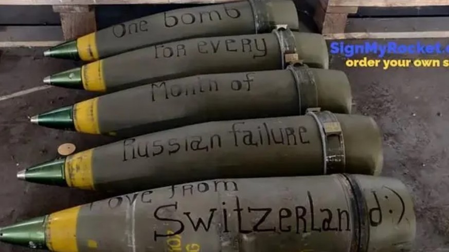 Ukraine: ce Suisse a envoyé des obus dédicacés sur les Russes