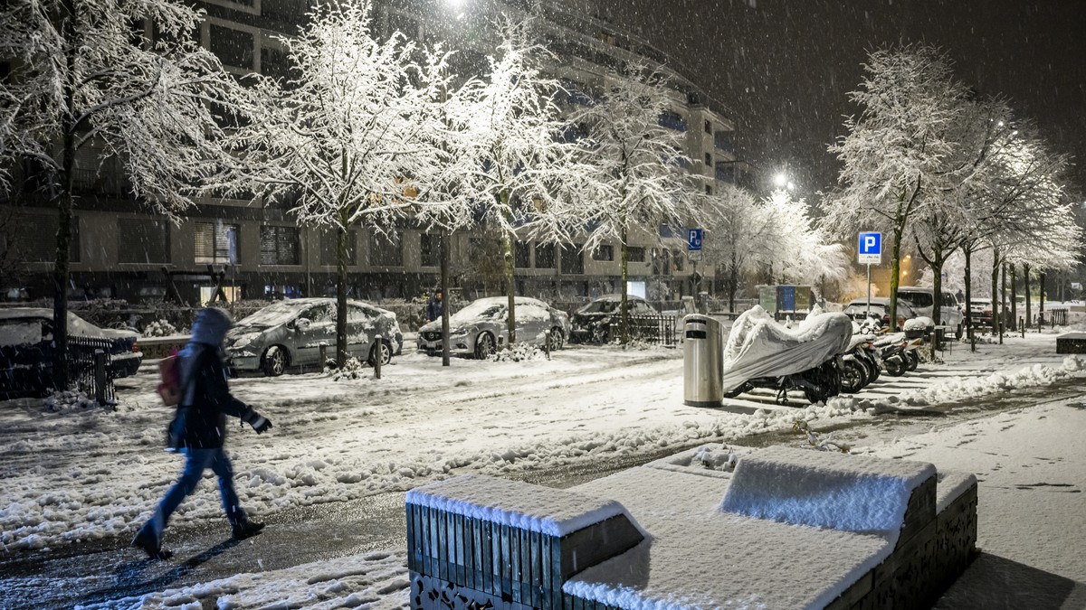 La neige a fait son retour en Suisse romande ce 17 janvier