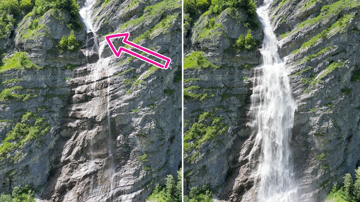 Schreyenbachfall: Der Wasserfall ist einer der speziellsten der Schweiz