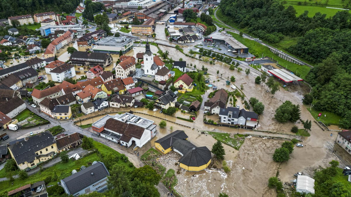 Unwetter Slowenien Bled