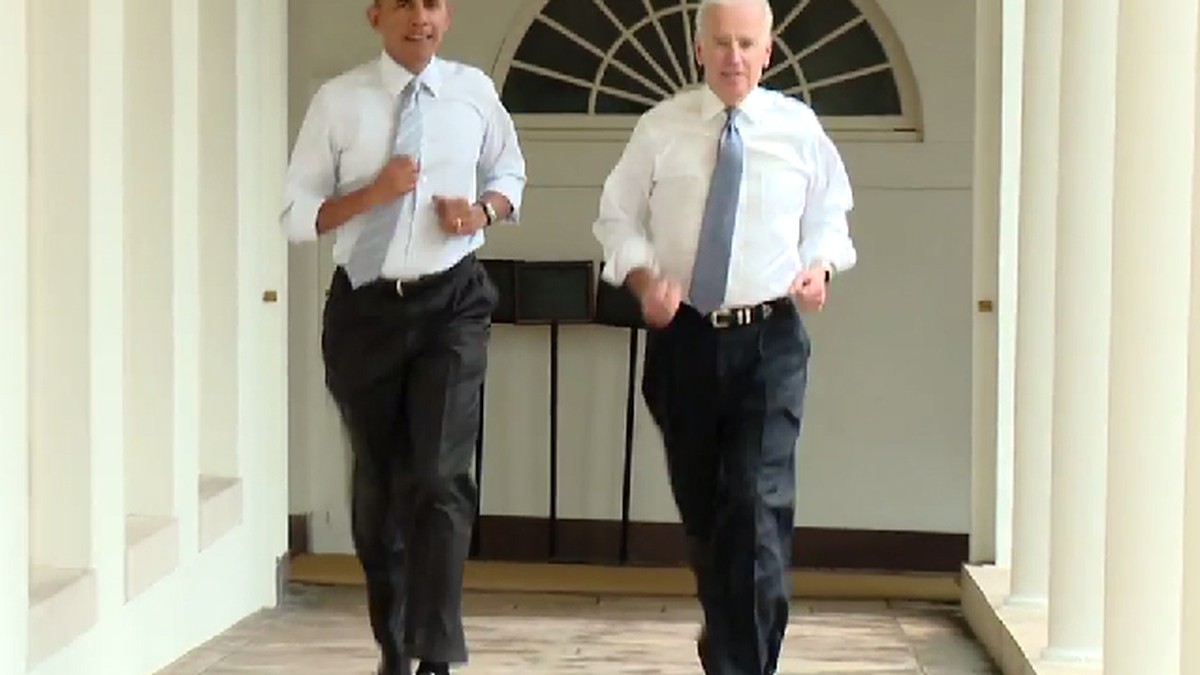 Wenn Michelle sagt «Renn!», dann rennt Barack, und sein Vize Joe auch