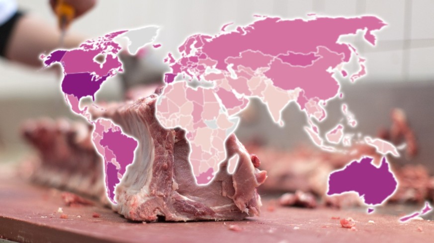 Die Welt in Karten: Welches Land isst am meisten Fleisch?