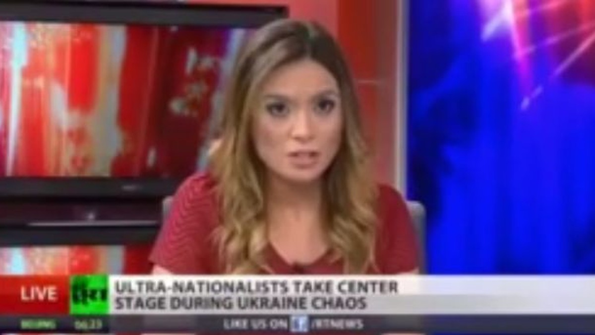 «Russia Today»-Moderatorin kündigt live auf Sendung