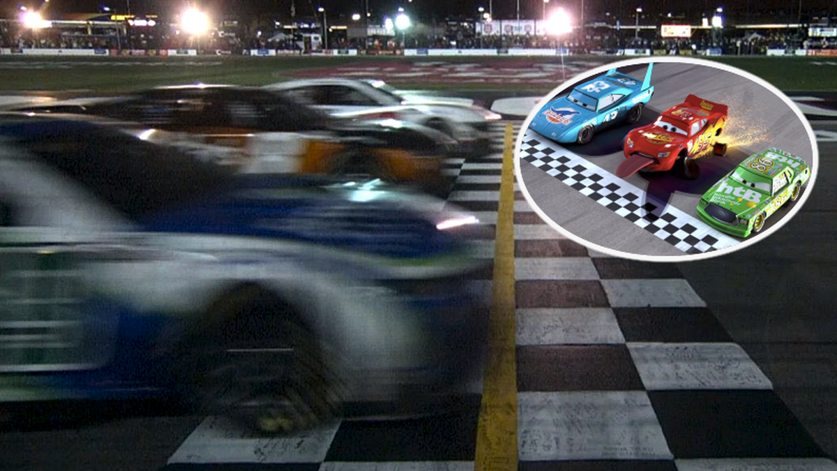 Dieses Fotofinish im NASCAR-Rennen erinnert an den Pixar-Hit «Cars»
