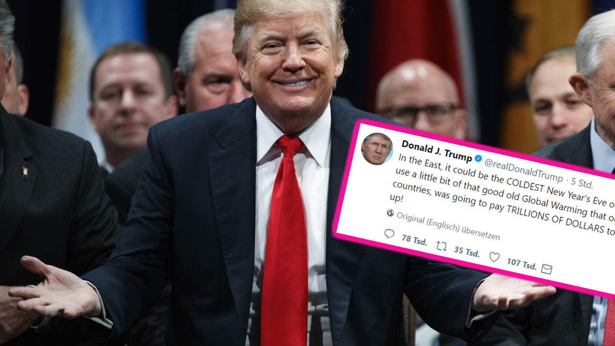 Trump macht sich über globale Erwärmung lustig – mit ziemlich altem Spruch