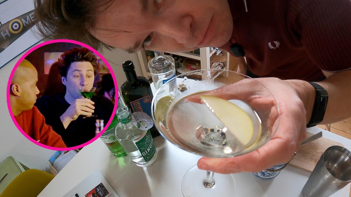 Lockdown-Cocktails; selbst ist der Barman! Heute: der «Scrubs»-Appletini