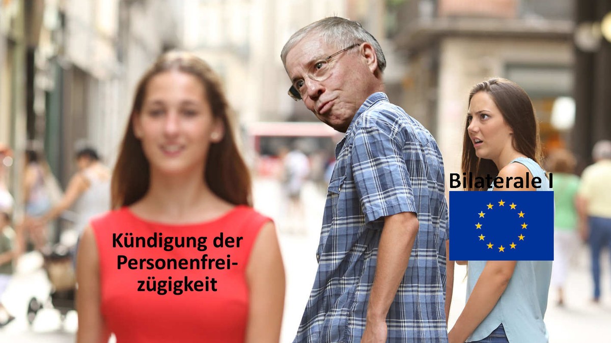 13 Distracted Boyfriend Memes für die Schweiz