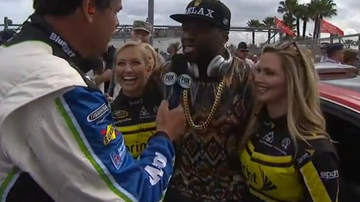 50 Cent mag die Daytona 500, Küsschen verteilt er aber höchstens dem Sieger