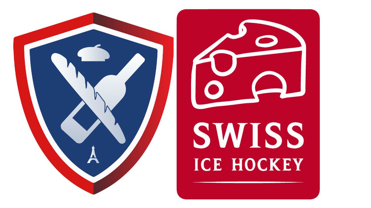 Logos von Eishockey-Nationalteams als Klischee