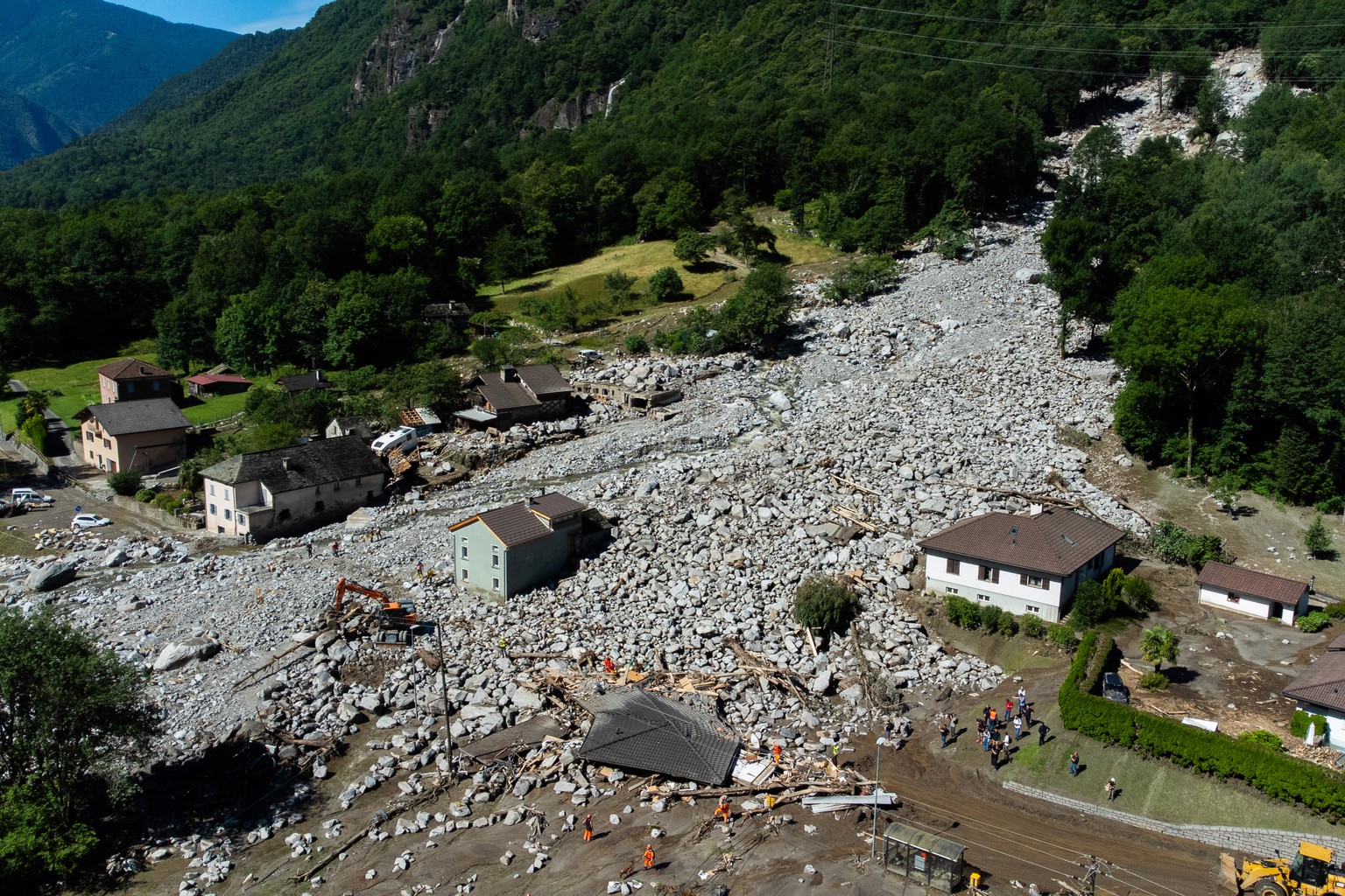 Unwetter: Erdrutsch im Misox