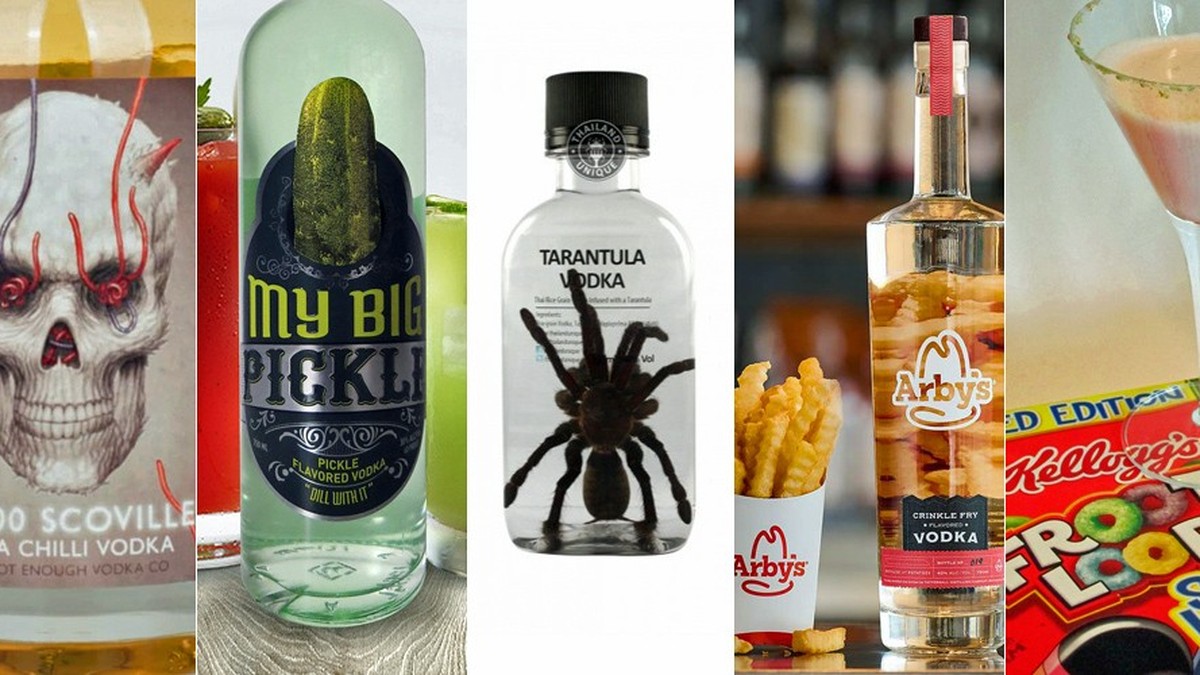 Rauchlachs, Pommes-Frites, Vogelspinne und Co. – 20 crazy Wodka-Sorten