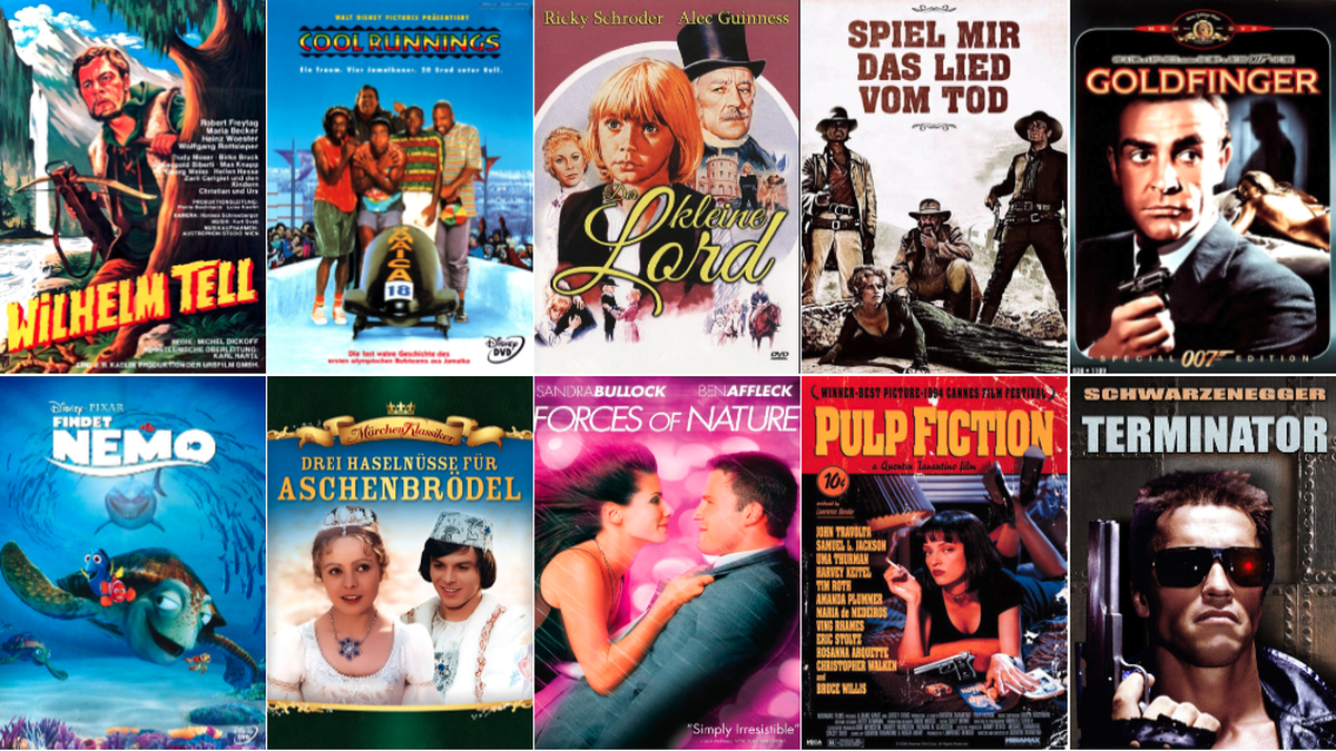 Die meistgezeigten Filme im Schweizer Fernsehen seit 1995