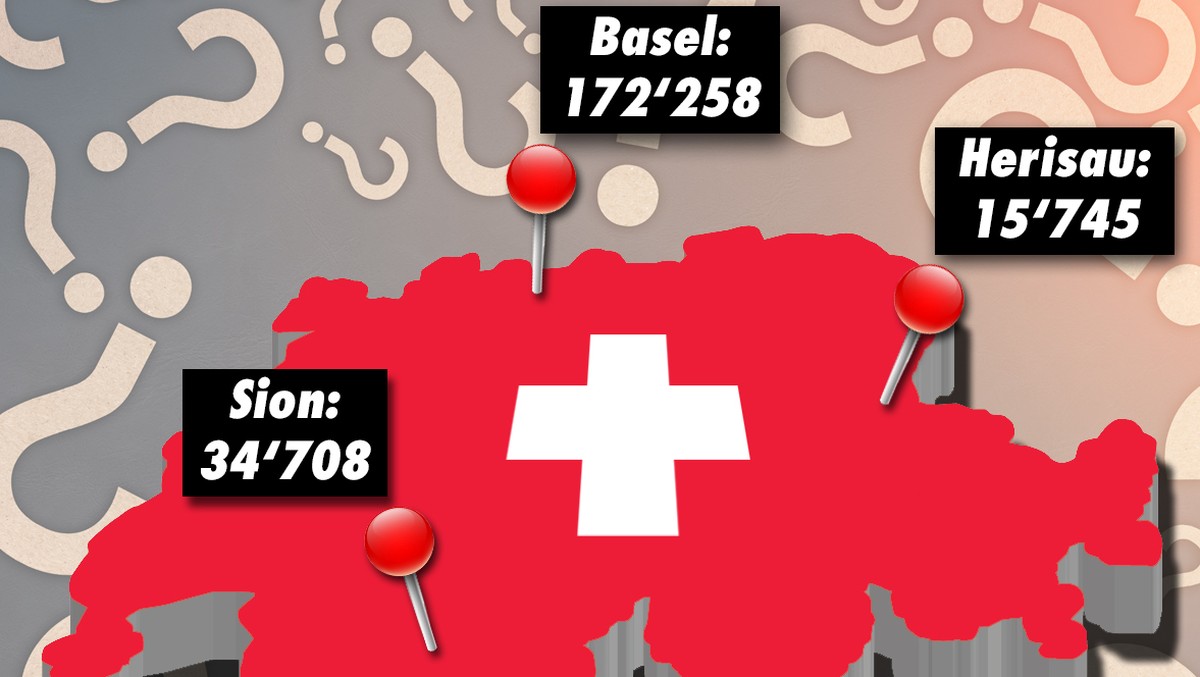 Quiz: Schweizer Gemeinden mit mehr als 15'000 Einwohnern