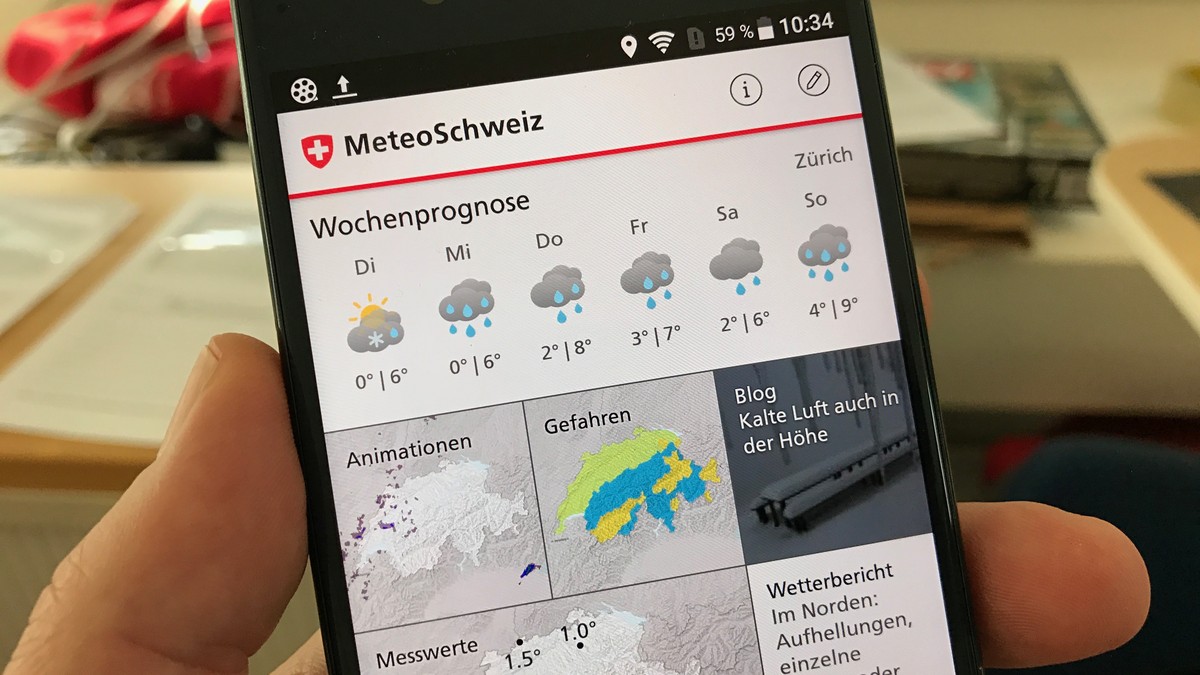Die beste Wetter-App? MeteoSwiss gibt's in einer neuen Version