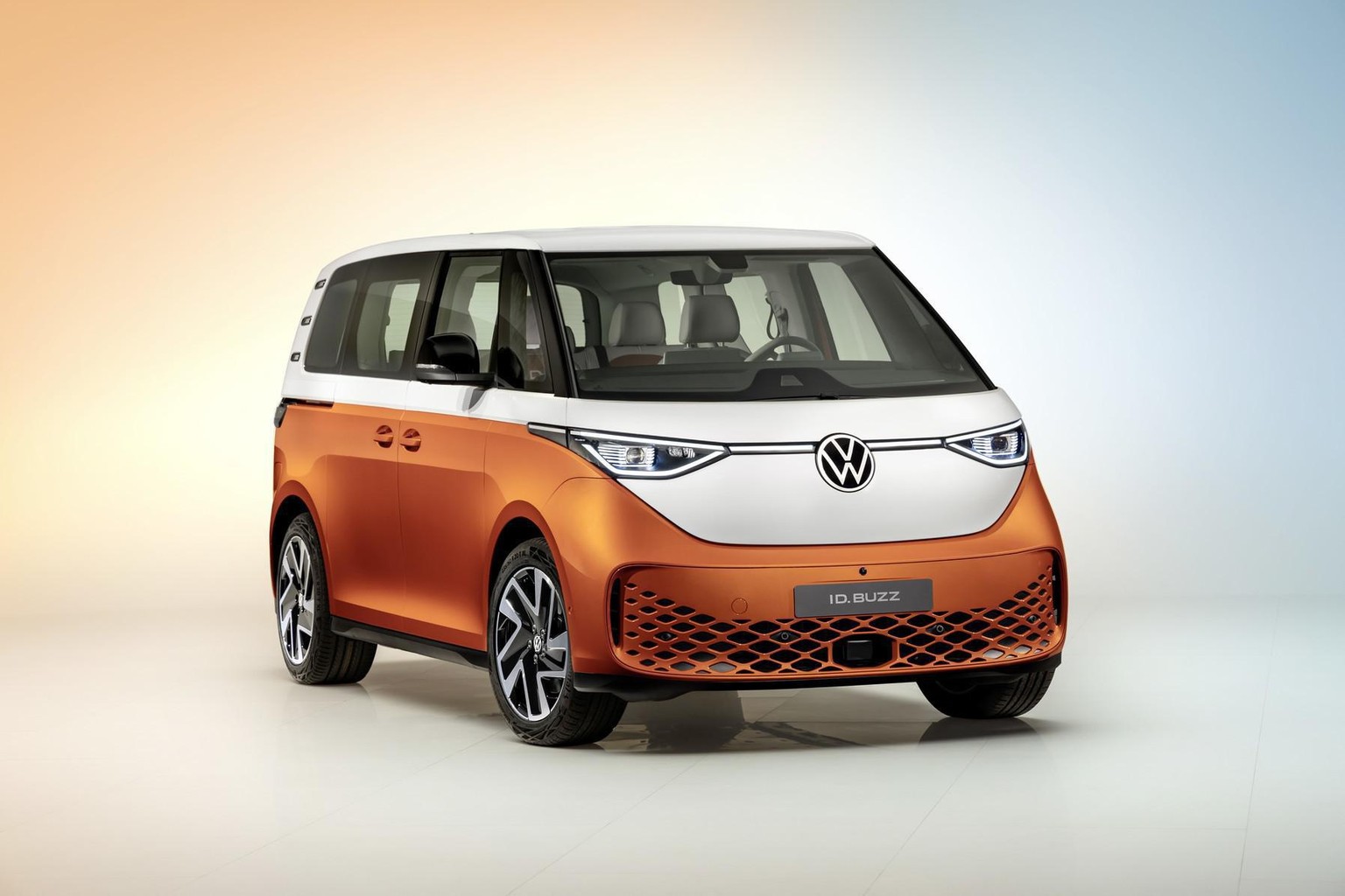Der ID.Buzz von VW in Orange
