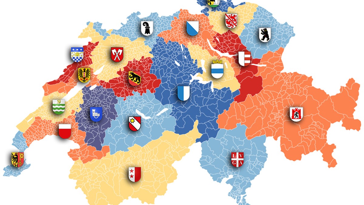 Neue Aufteilung: Wenn die Schweiz nur noch aus 20 Kantonen bestünde