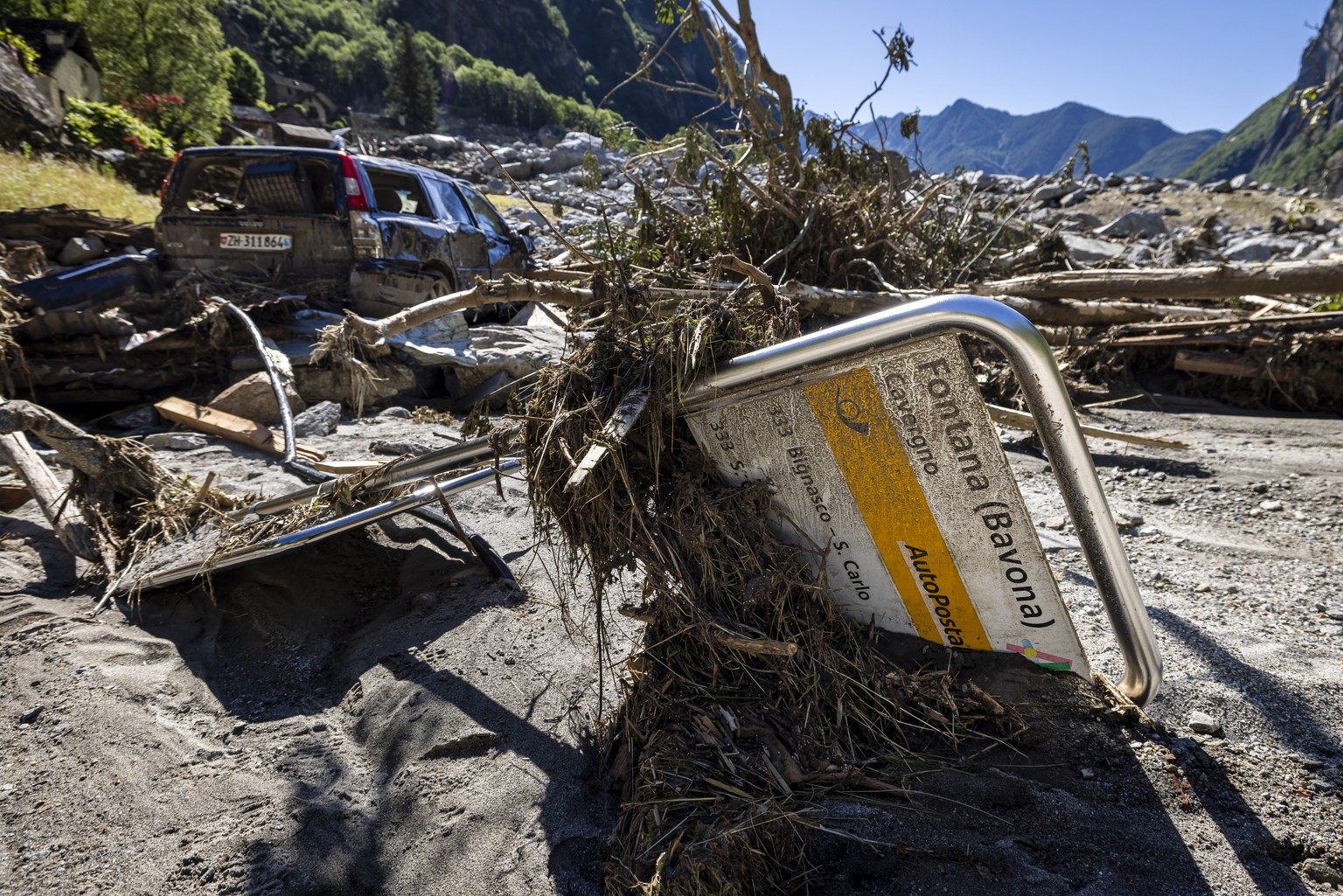 Verheerender Erdrutsch im Val Bavona