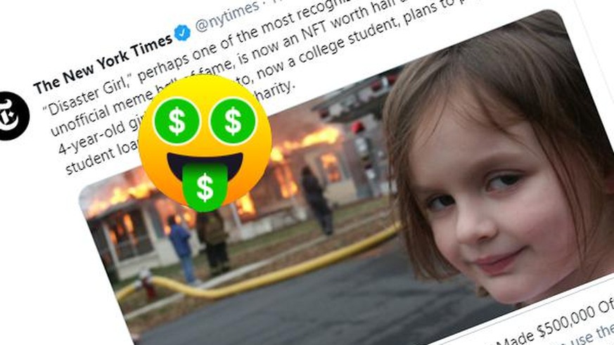 Disaster-Girl verkauft Original-Foto als NFT für 440'000 CHF